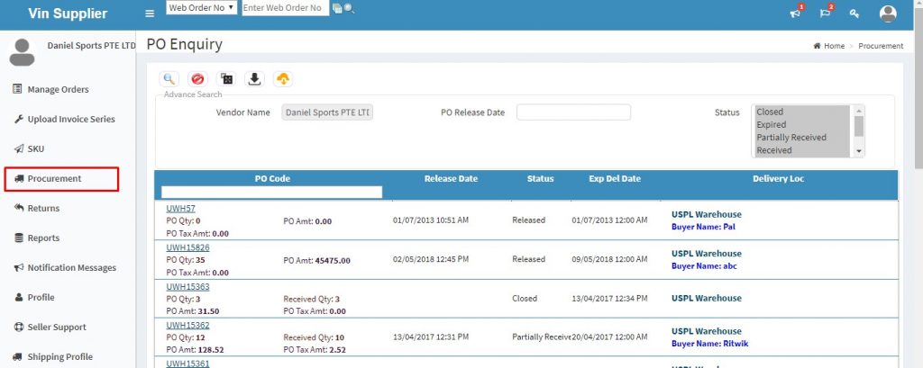 Vin eRetail | Seller Panel – Vinculum Product Guide