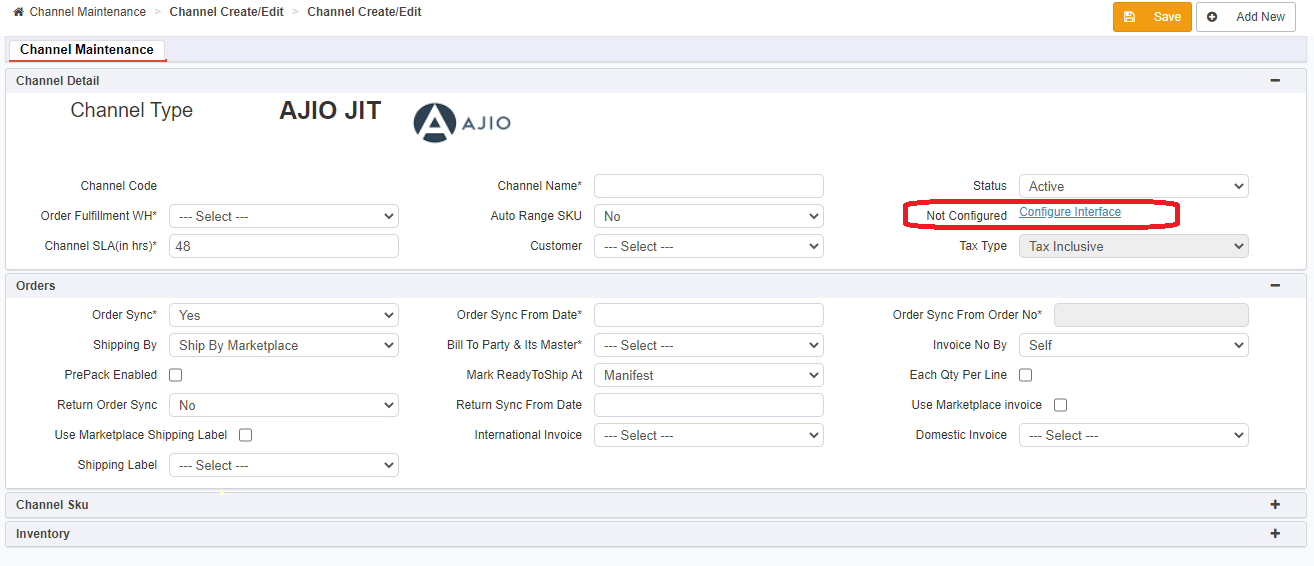 AJIO JIT INTEGRATION – Vinculum Product Guide
